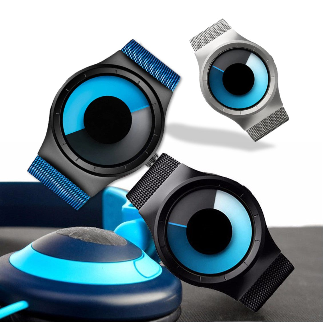 Men's Casual Party Watch. Cool Neon Quartz Steel Mesh Watch. WickedYo